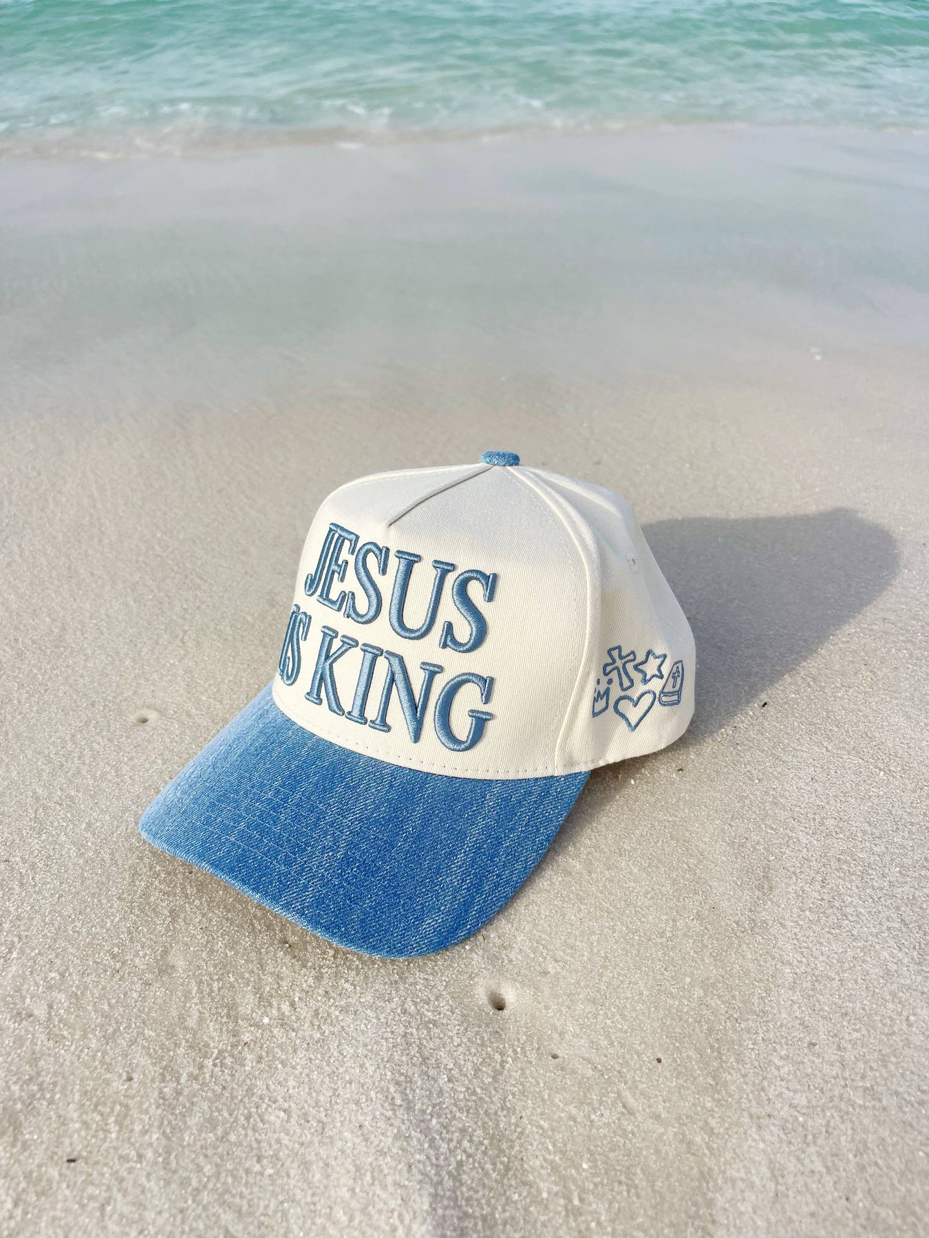 Jesus Is King Denim Hat – Brookeside Company